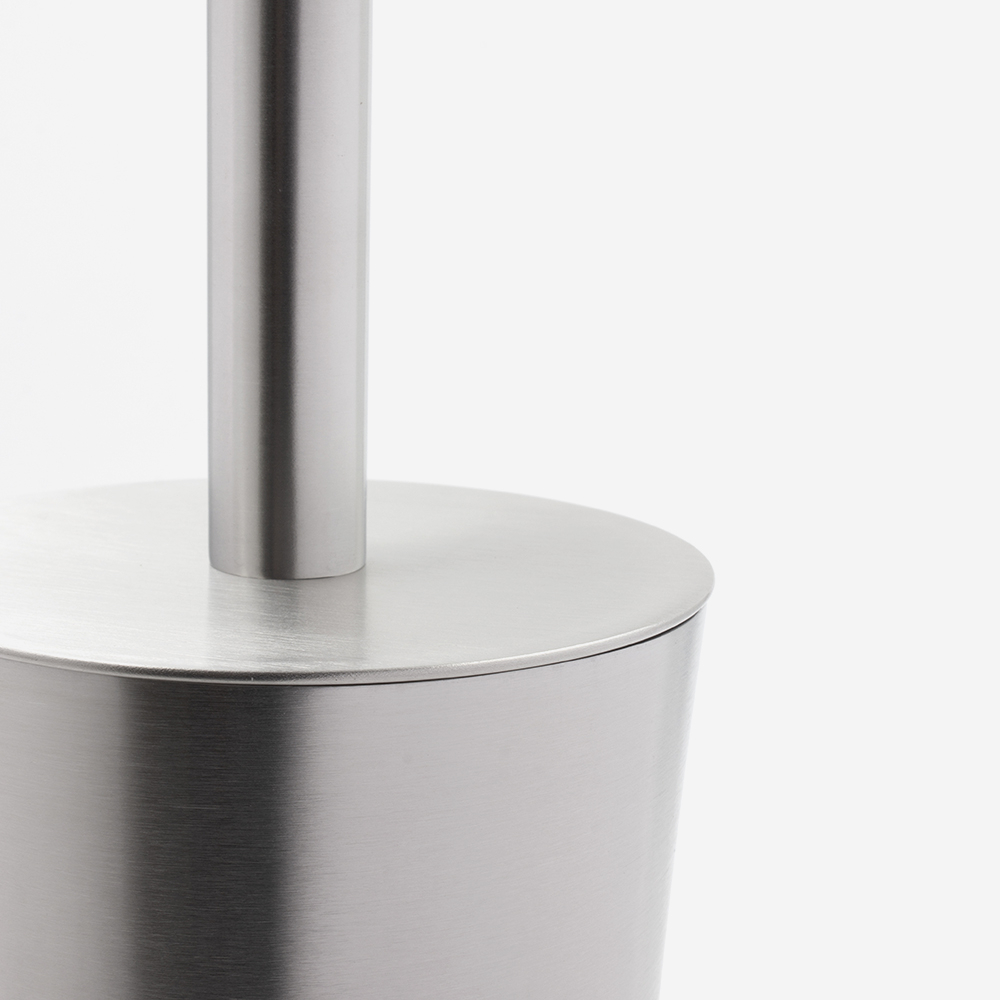 Pot à balai WC inox mat - Manhattan - Bath Bazaar