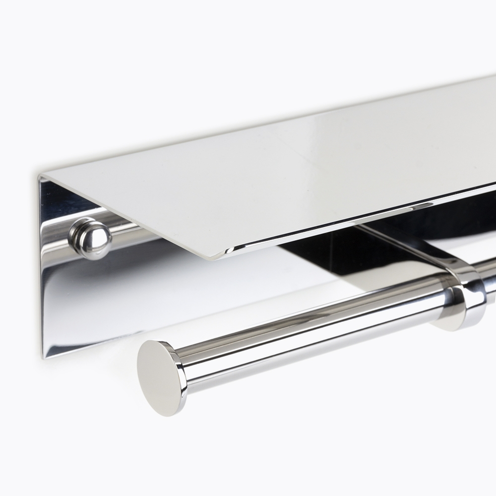 Double dérouleur papier WC avec tablette_016707 - CONNECT - Bath Bazaar